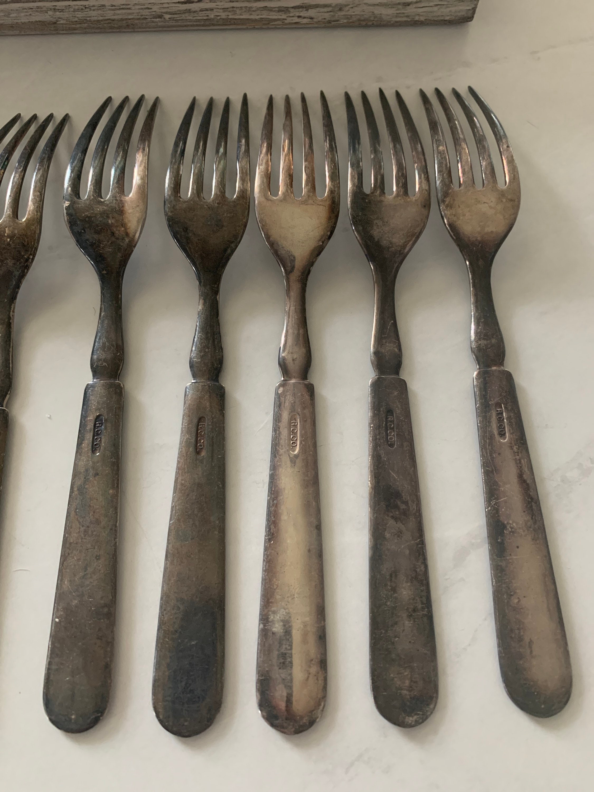 Set 10 _ R.C. RC Co Vintage Antique Dinner Fork Unpolished - Etsy