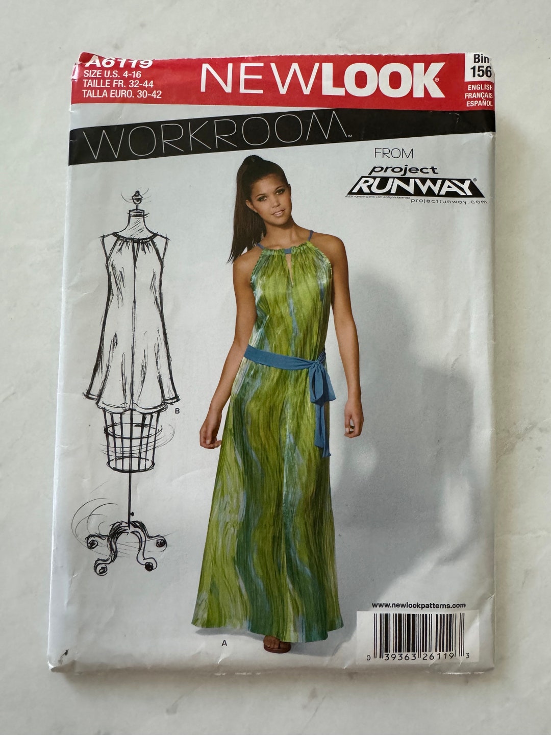 2012 New Look Workroom Sewing Pattern A6119 Formal Prom Dress Project ...