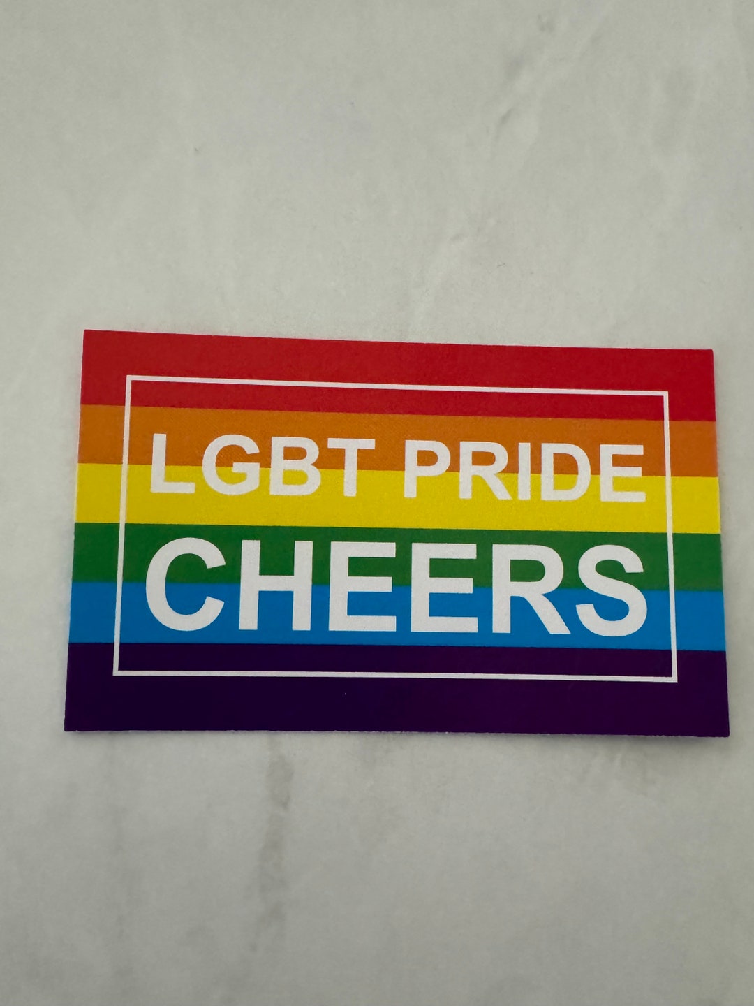 LGBT Pride Cheers Cards Free Drink Rainbow Background Party Supply Sold ...