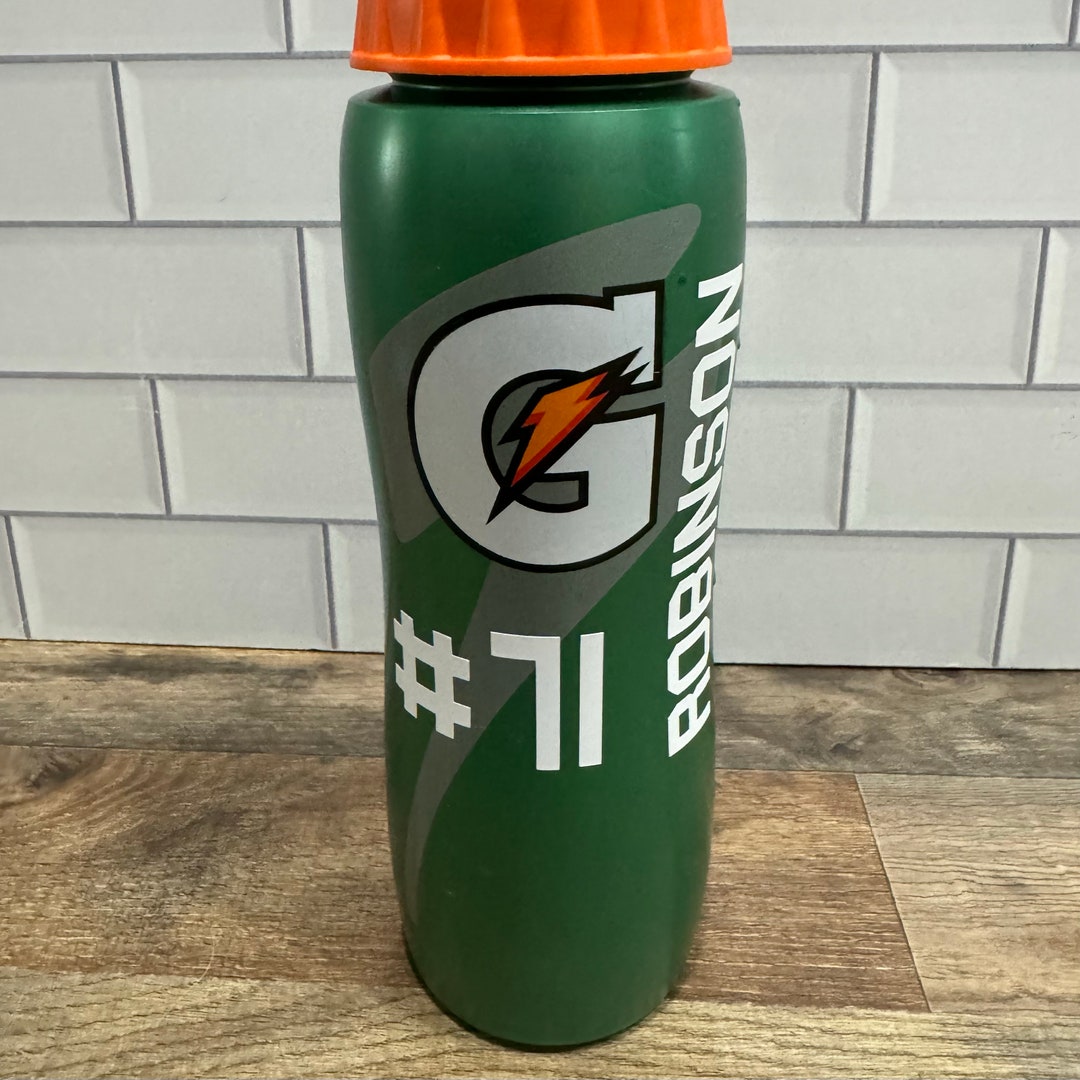 Personalized Gatorade Bottle | Custom Name & Number Vinyl Decal - Etsy