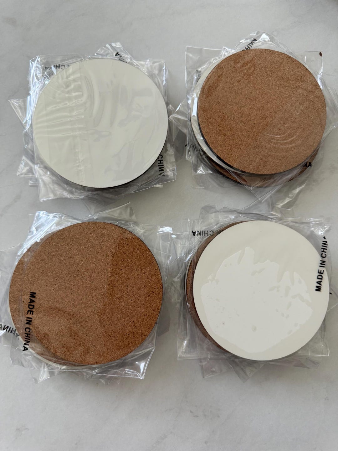 16 Round Coaster Sublimation Blanks - Cork Backing - Etsy
