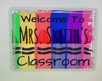 Crayon Welcome Sign - Etsy