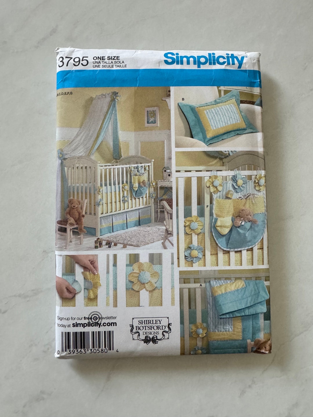 2007 Simplicity Shirley Botsford Design 3795 Sewing Pattern Nursery ...
