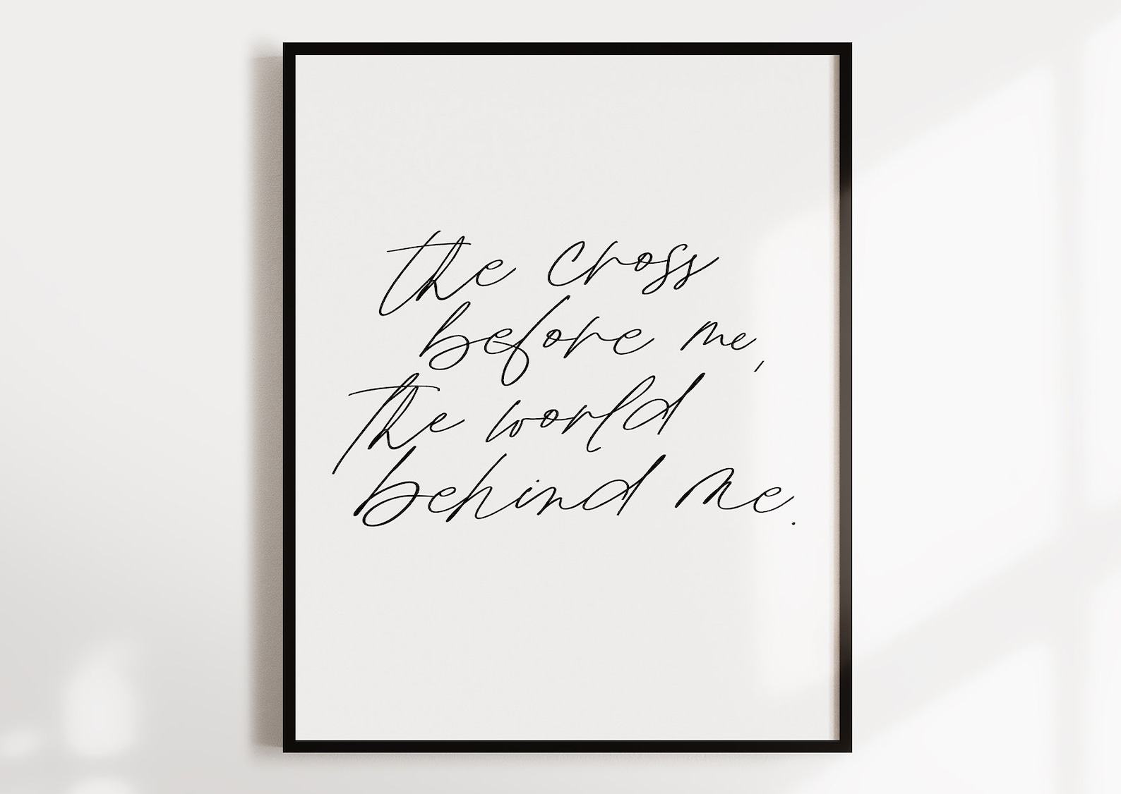 The cross before me the world behind me Bibelvers Poster - Etsy Italia