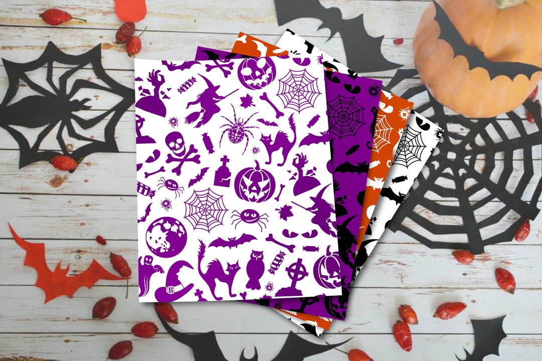 Halloween Scrapbook Digital Pages - Etsy