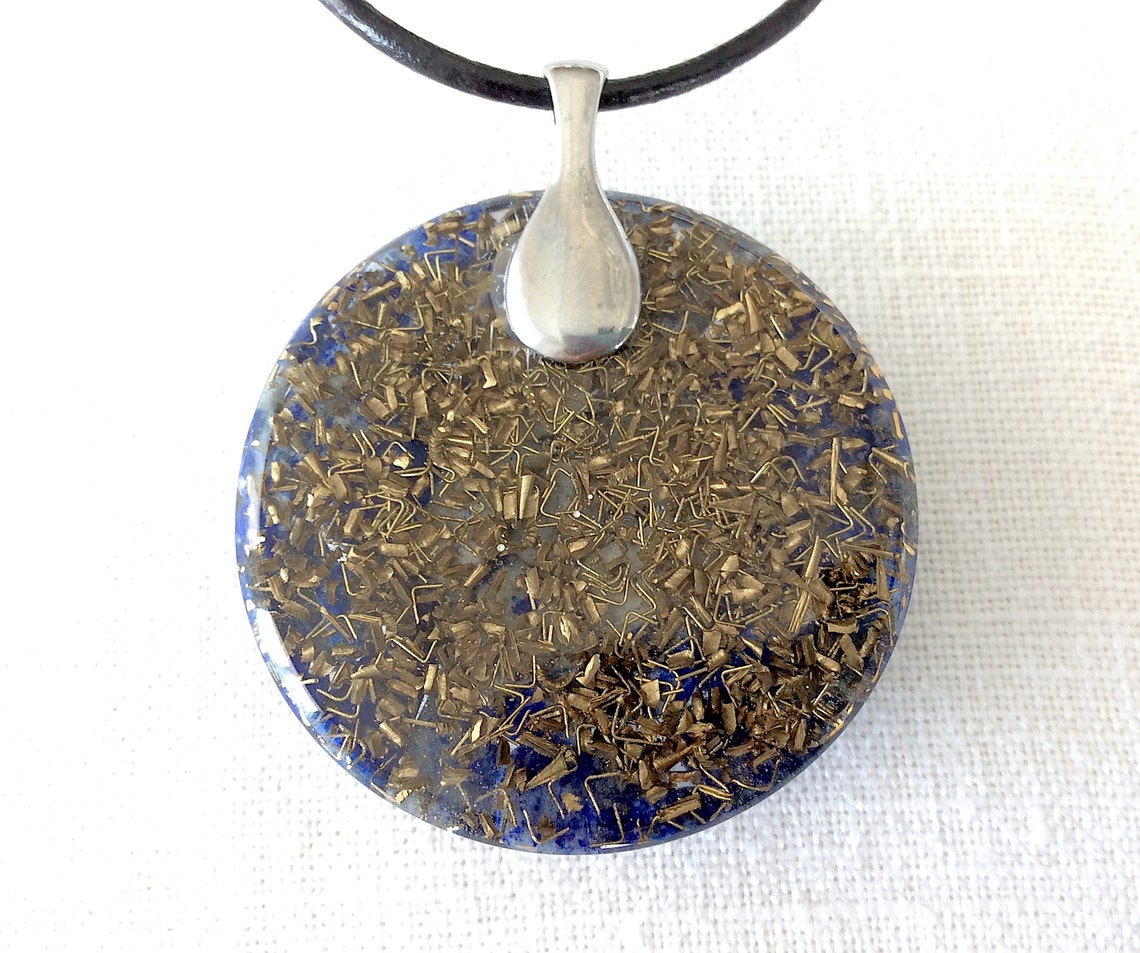 Orgone Pendant Necklace Silver Zodiac Wheel Sun and Moon & - Etsy