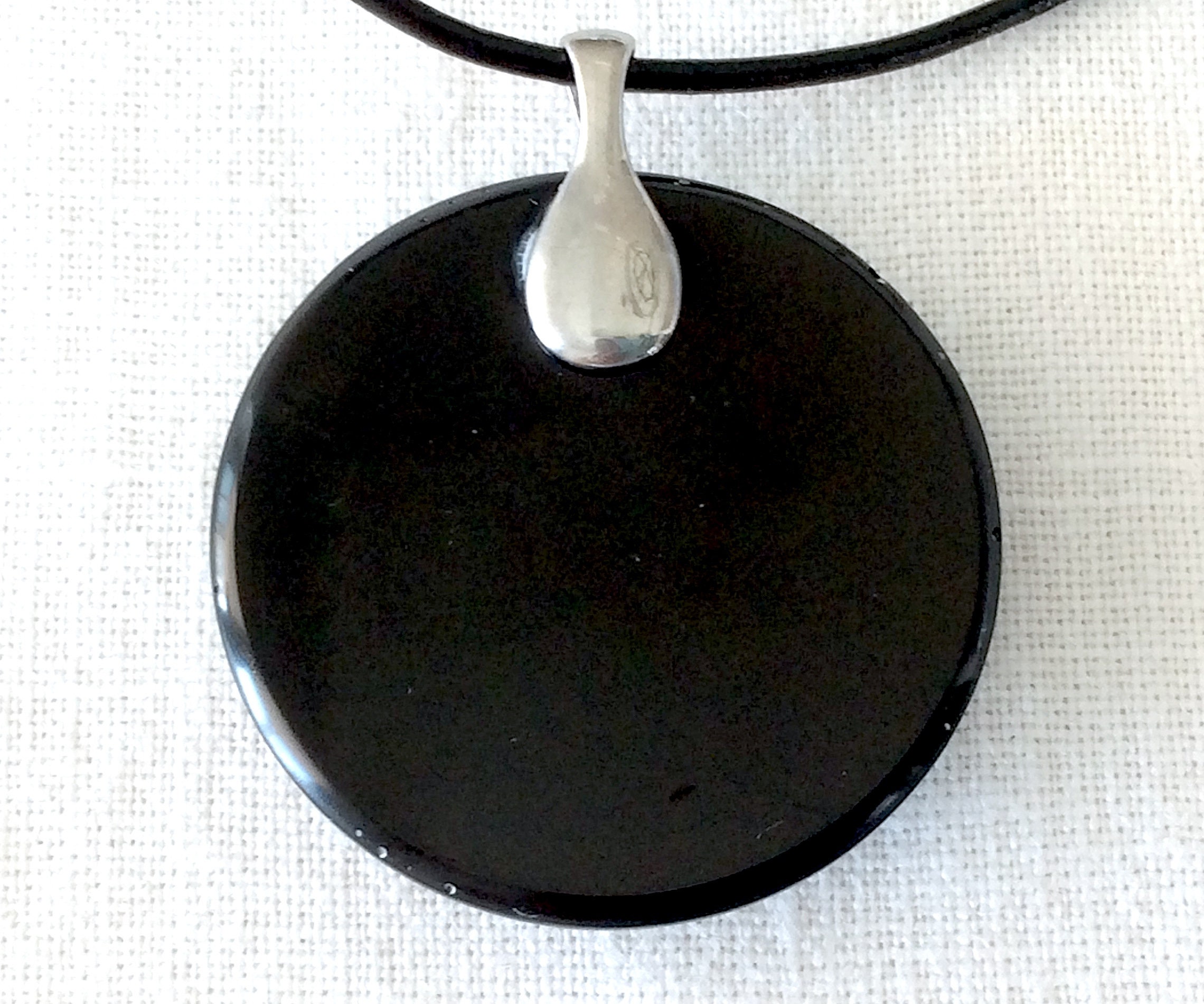 Orgone Pendant Necklace Silver Tree of Life Pentacle Black - Etsy