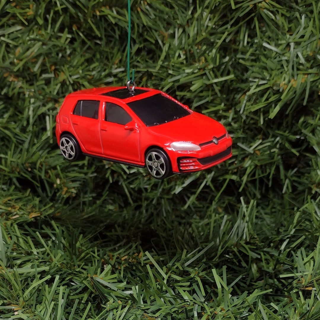 VW Golf GTI Ornament Christmas Gift Idea Red Volkswagen Automotive ...