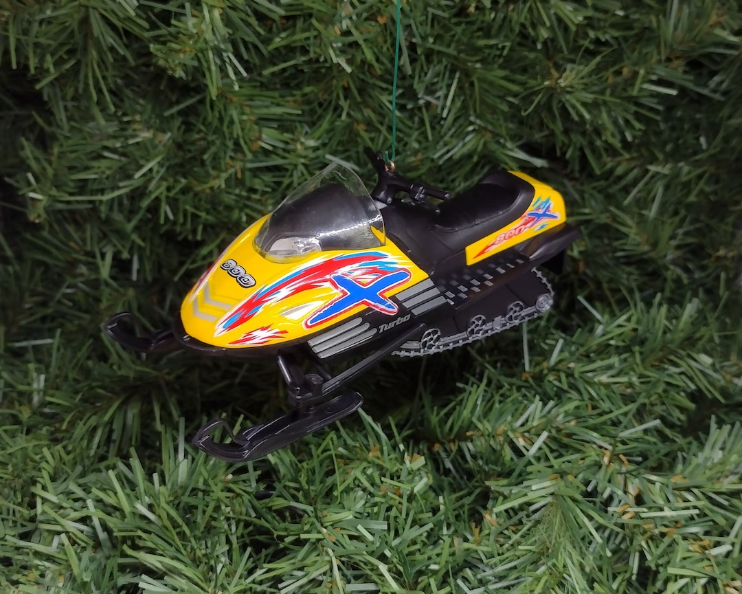 Snowmobile Ornament Christmas Tree Decoration Fun Automotive Xmas Gift ...