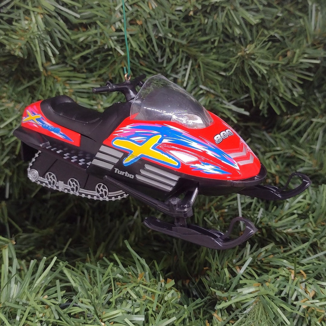 Snowmobile Ornament Christmas Tree Decoration Fun Automotive Xmas Gift ...