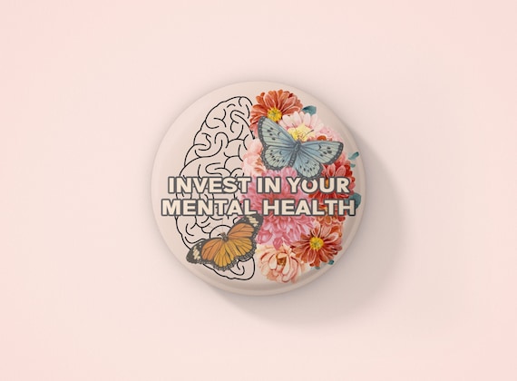 Mental Health Pin Activism Pins Mental Health Pins Aesthetic - Etsy