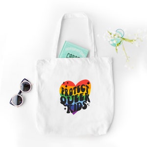 Protect Trans Kids Trans Tote Bag Tote Bag Aesthetic Protect Trans ...