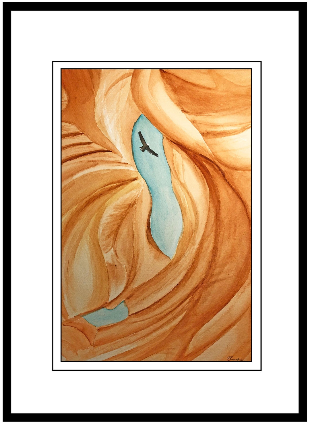 Original Watercolor, Georgia O'keefe Style - Etsy