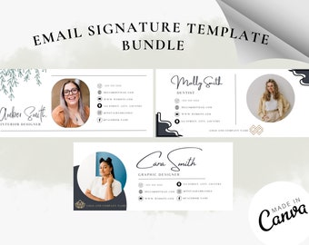 Email Signature Template Canva, Gmail Outlook Mail, Customizable Email ...
