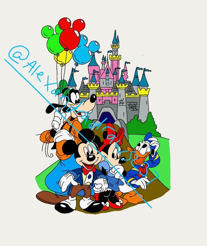 Disneyland Digital Drawing Print - Etsy