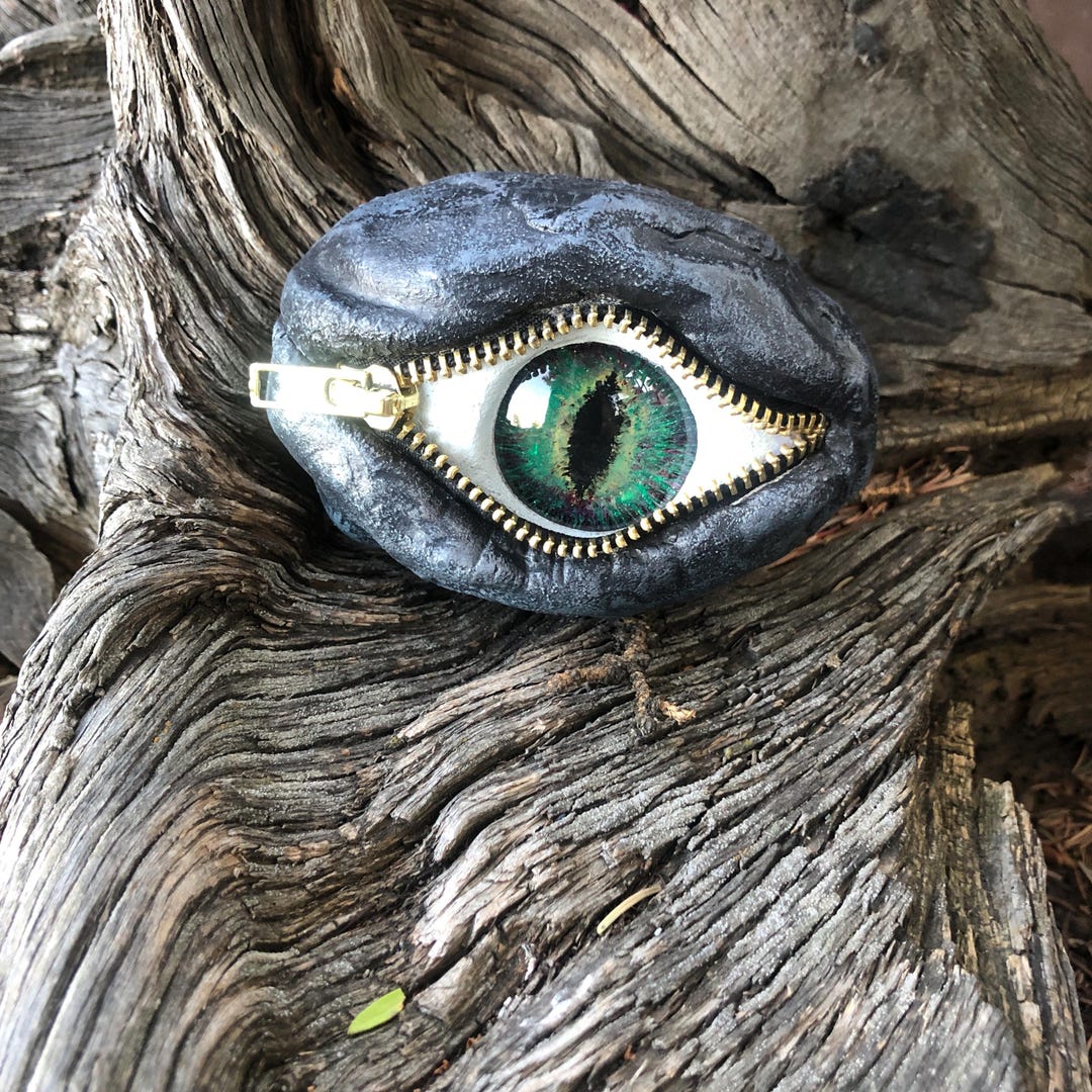 Cat's Eye/ Dragon Eye With Zipper. Handmade One of A Kind. Large 35 Mm ...