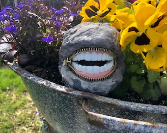 Smiling Zipper Teeth Rocks - Etsy