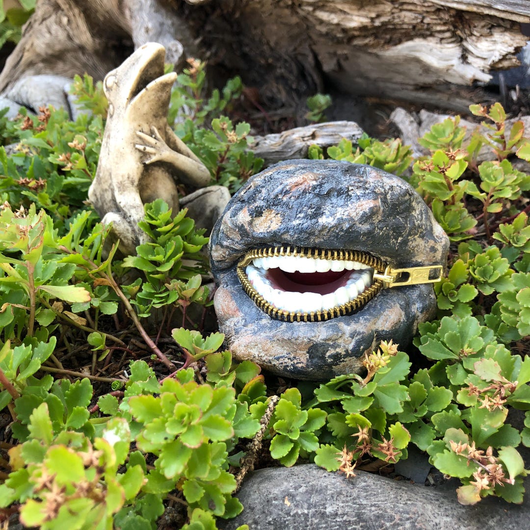 Laughing Rock Made by Concrete Oddities Etc. Toothy Smile Unique ...