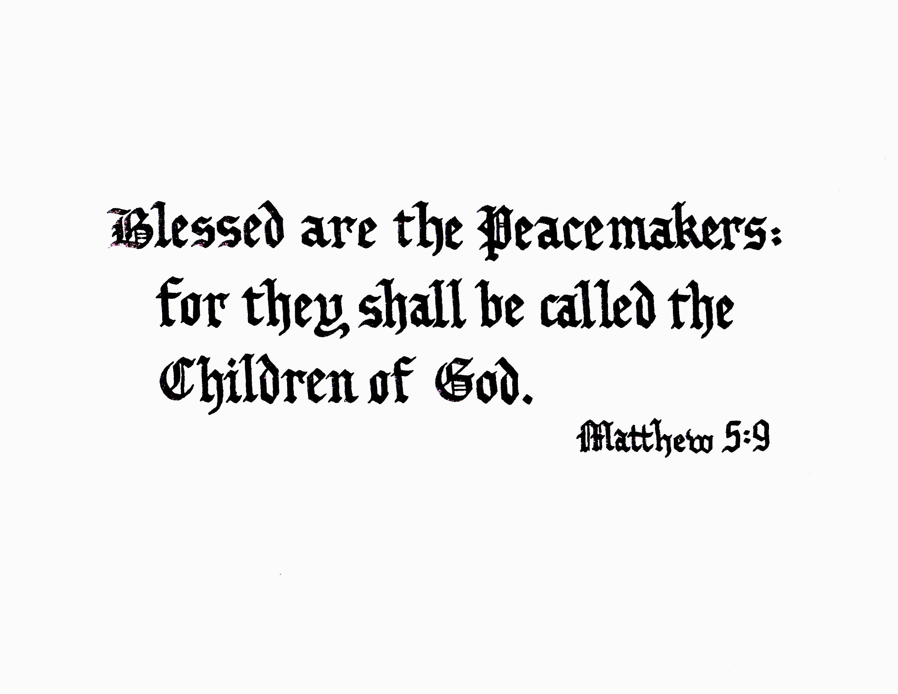 Matthew 5:9 of the Holy Bible (king James Version/kjv), Art Print of ...