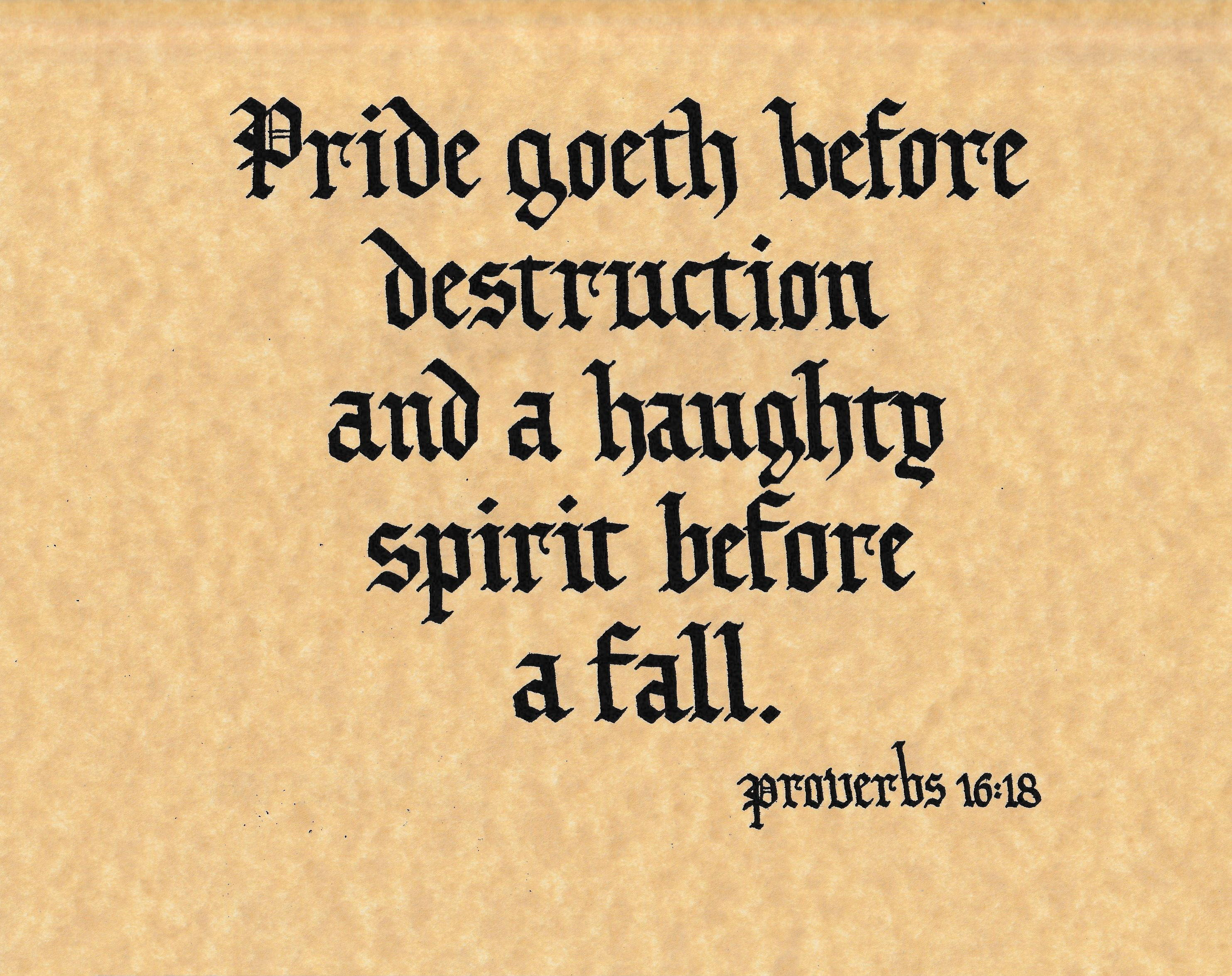 Proverbs 16:18 of The Holy Bible King James Version/KJV art | Etsy