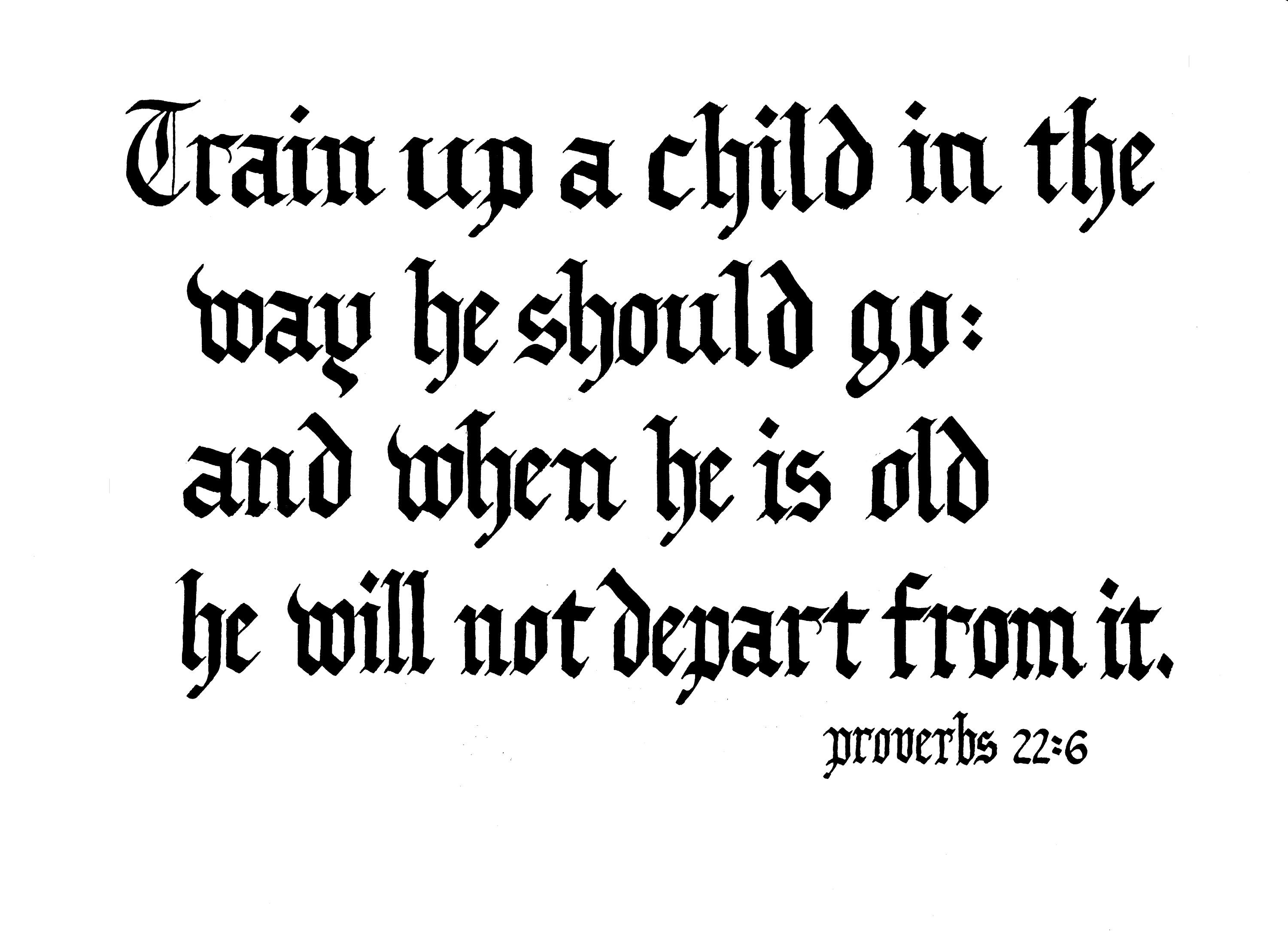 Proverbs 22:6 of the Holy Bible (king James Version/kjv), Art Print of ...