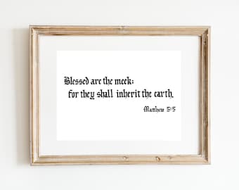 Matthew 5:9 of the Holy Bible king James Version/kjv Art | Etsy