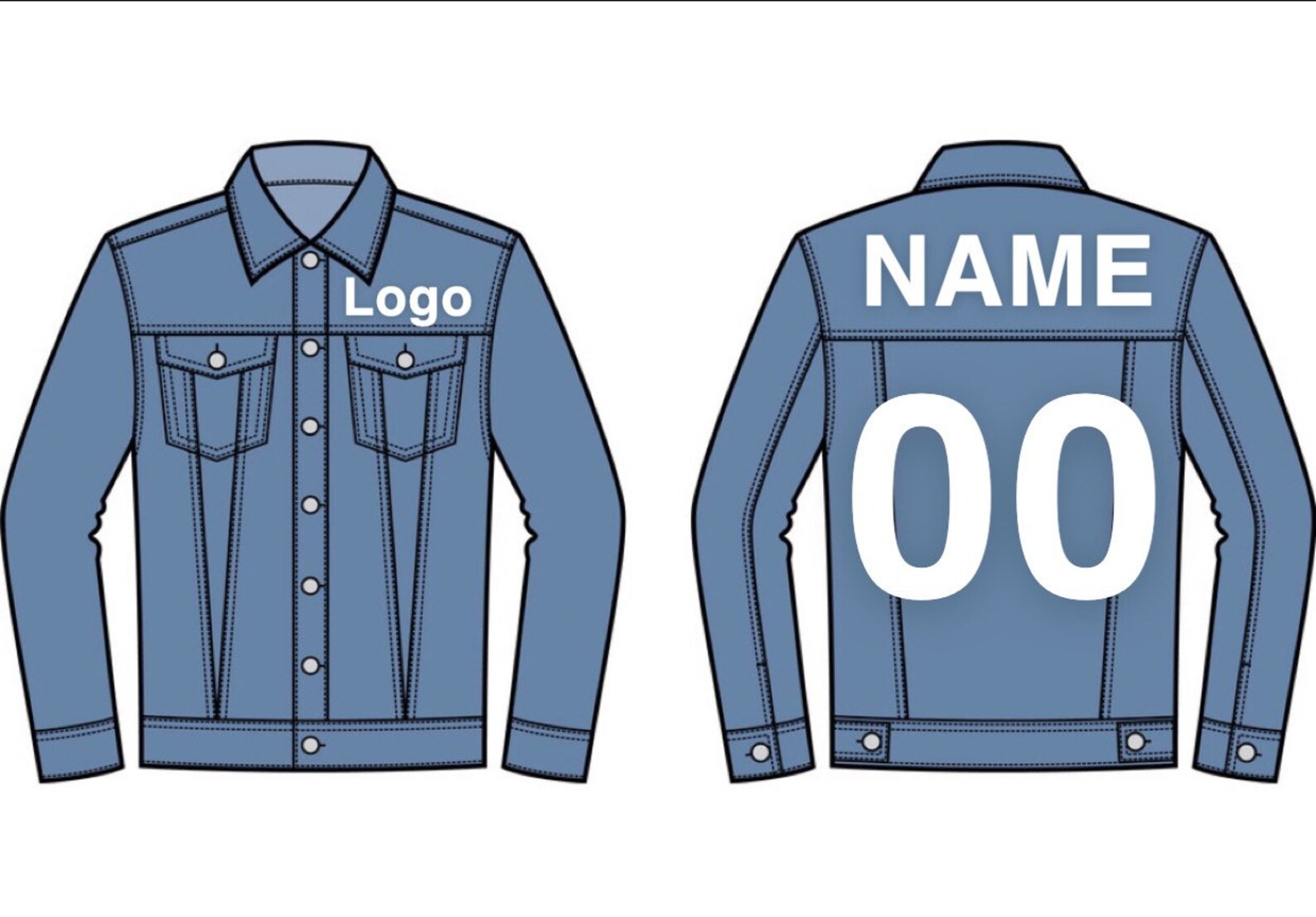 CUSTOM Sports Team Jean Jacket - Etsy