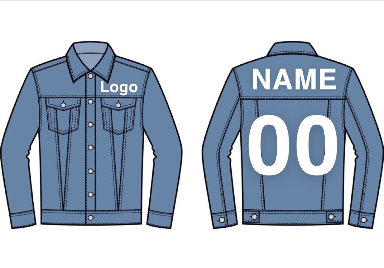 CUSTOM Sports Team Jean Jacket - Etsy