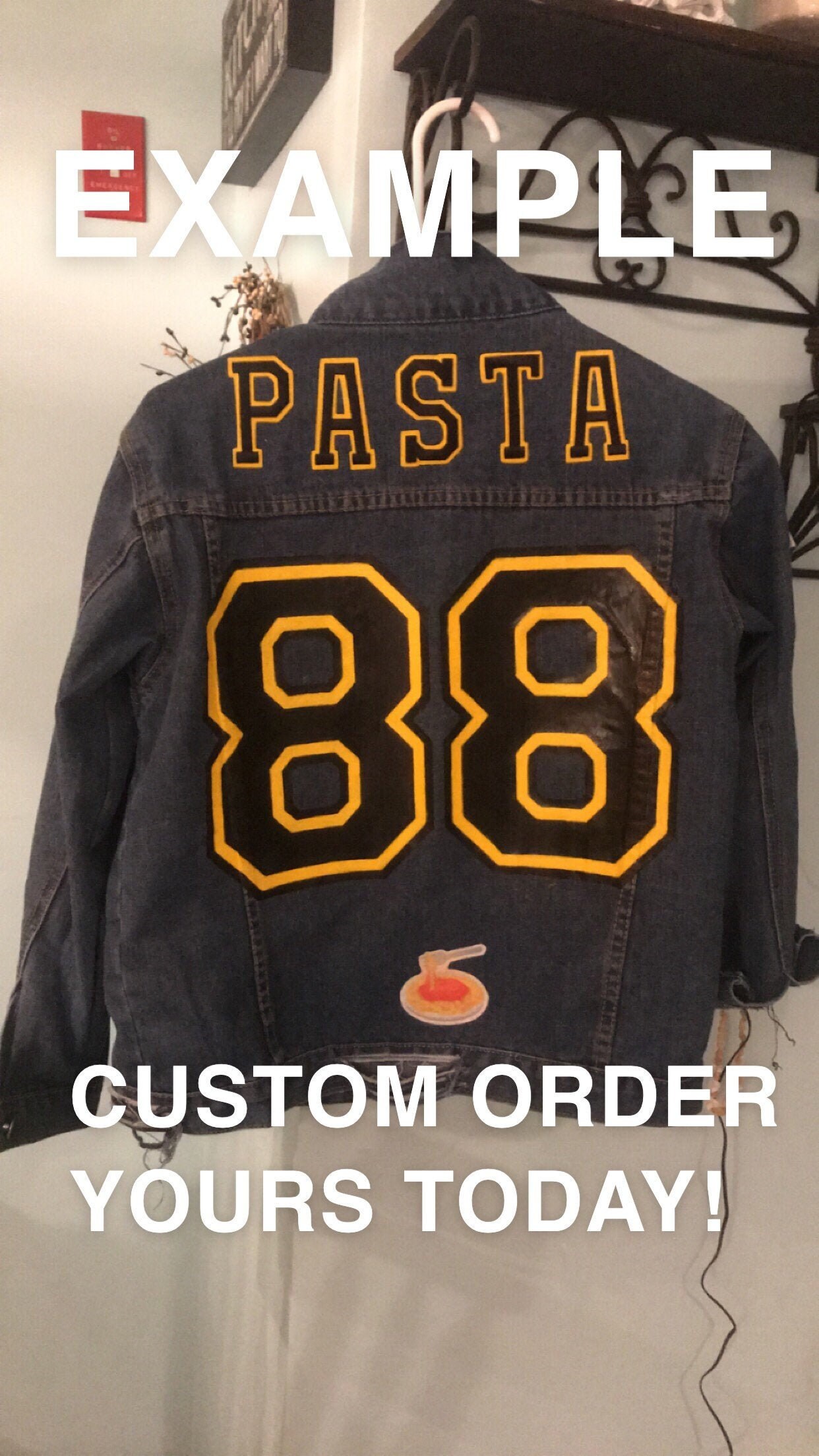CUSTOM Sports Team Jean Jacket - Etsy