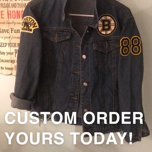 CUSTOM Sports Team Jean Jacket - Etsy
