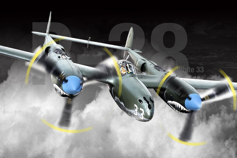 WWII P-38 "white 33" - Etsy