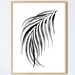 Watercolor Palm Leaf Art Print, Leaf Wall Art Printable Download, Black ...