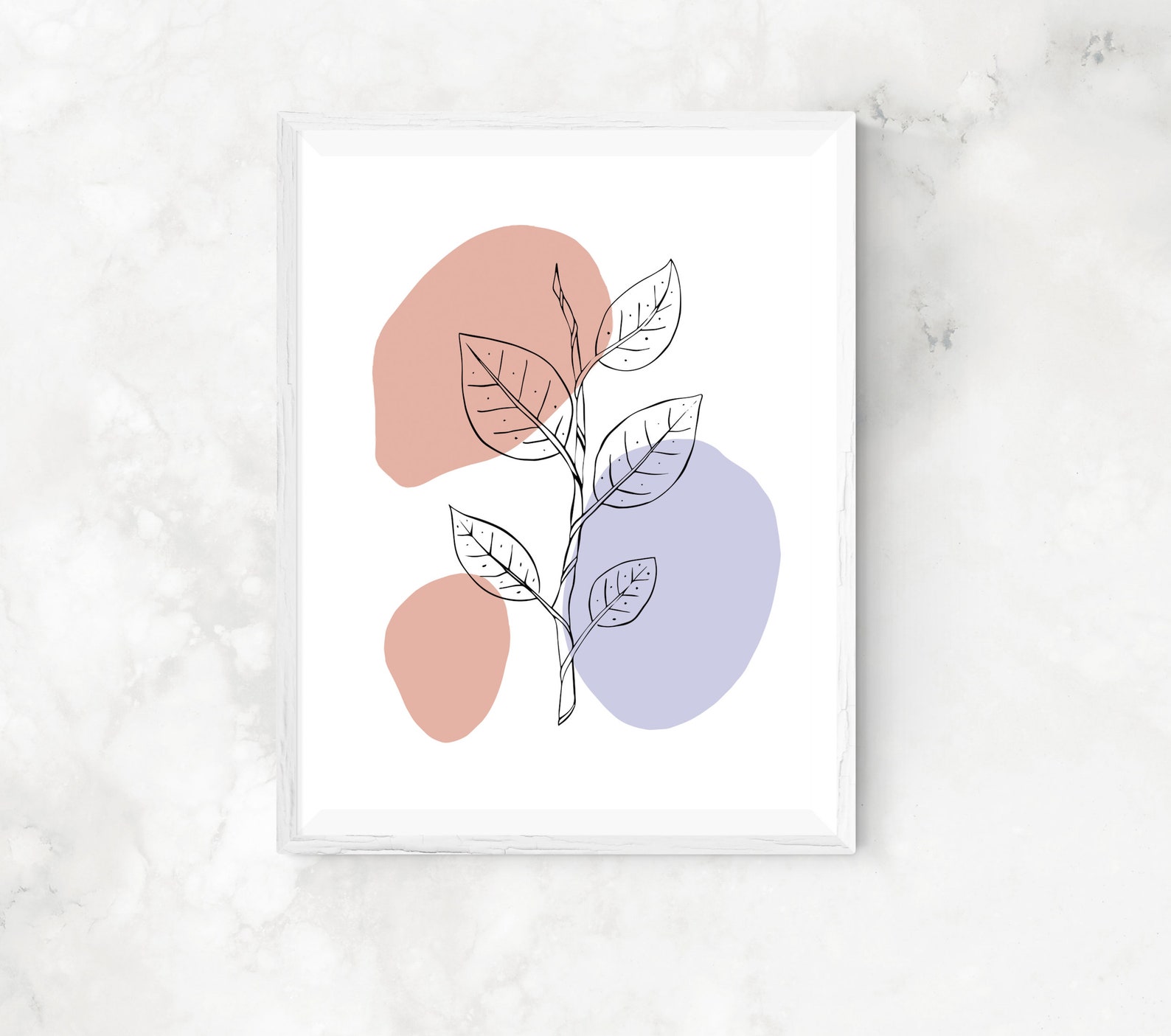 Leaf Line Art Modern Print Modern Decor Printable Minimalist - Etsy Canada