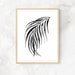 Watercolor Palm Leaf Art Print, Leaf Wall Art Printable Download, Black ...