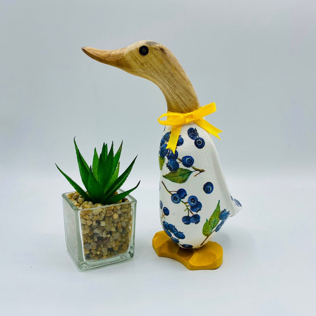 Bamboo Duck, Wooden Duck, Blueberry Design - Etsy UK