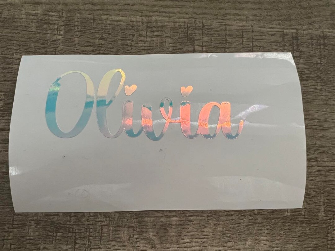 Glow in the Dark Holographic Name Decal, Cup Sticker, Laptop Sticker ...