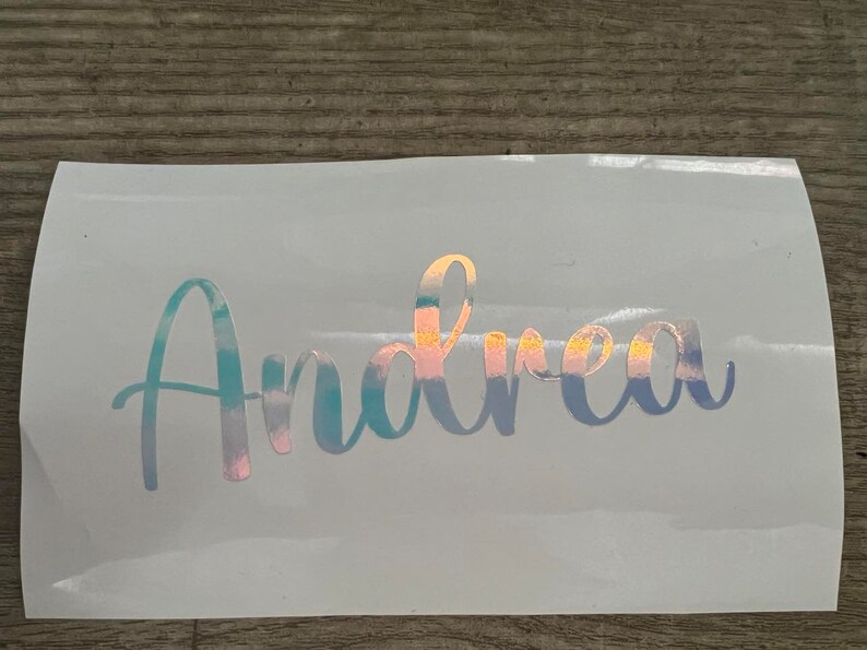 Glow in the Dark Holographic Name Decal, Cup Sticker, Laptop Sticker ...
