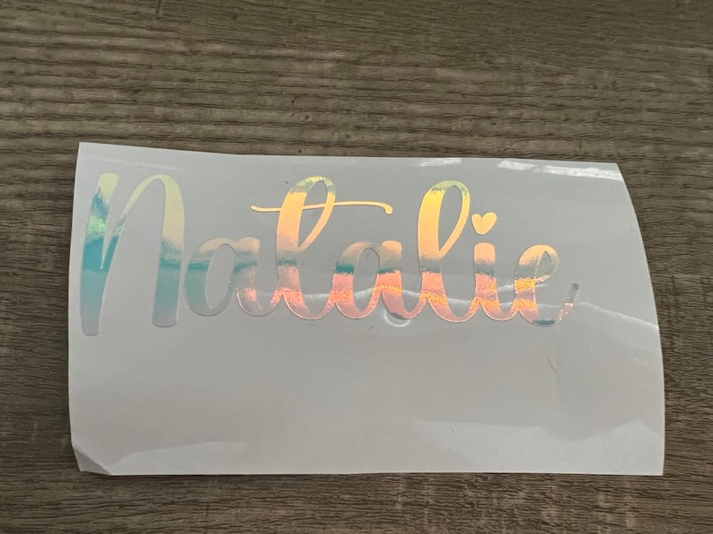 Glow in the Dark Holographic Name Decal: Custom Vinyl Sticker - Etsy