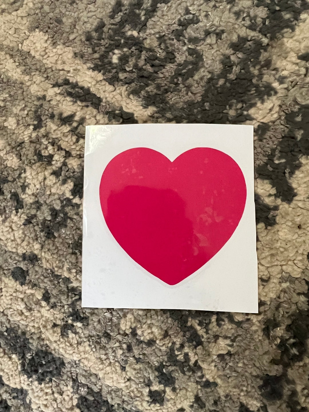 Pink Vinyl Heart Decal: Laptop, Cup, Car Sticker - Etsy