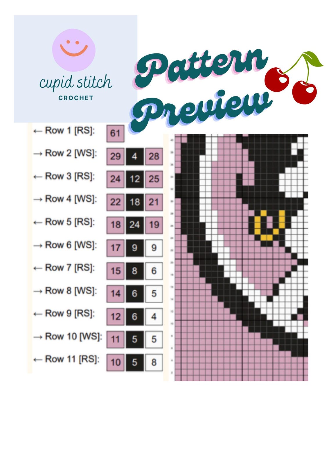 Cute Pink Red Betty Boop Crochet Tapestry Pattern - Crochet Wall ...