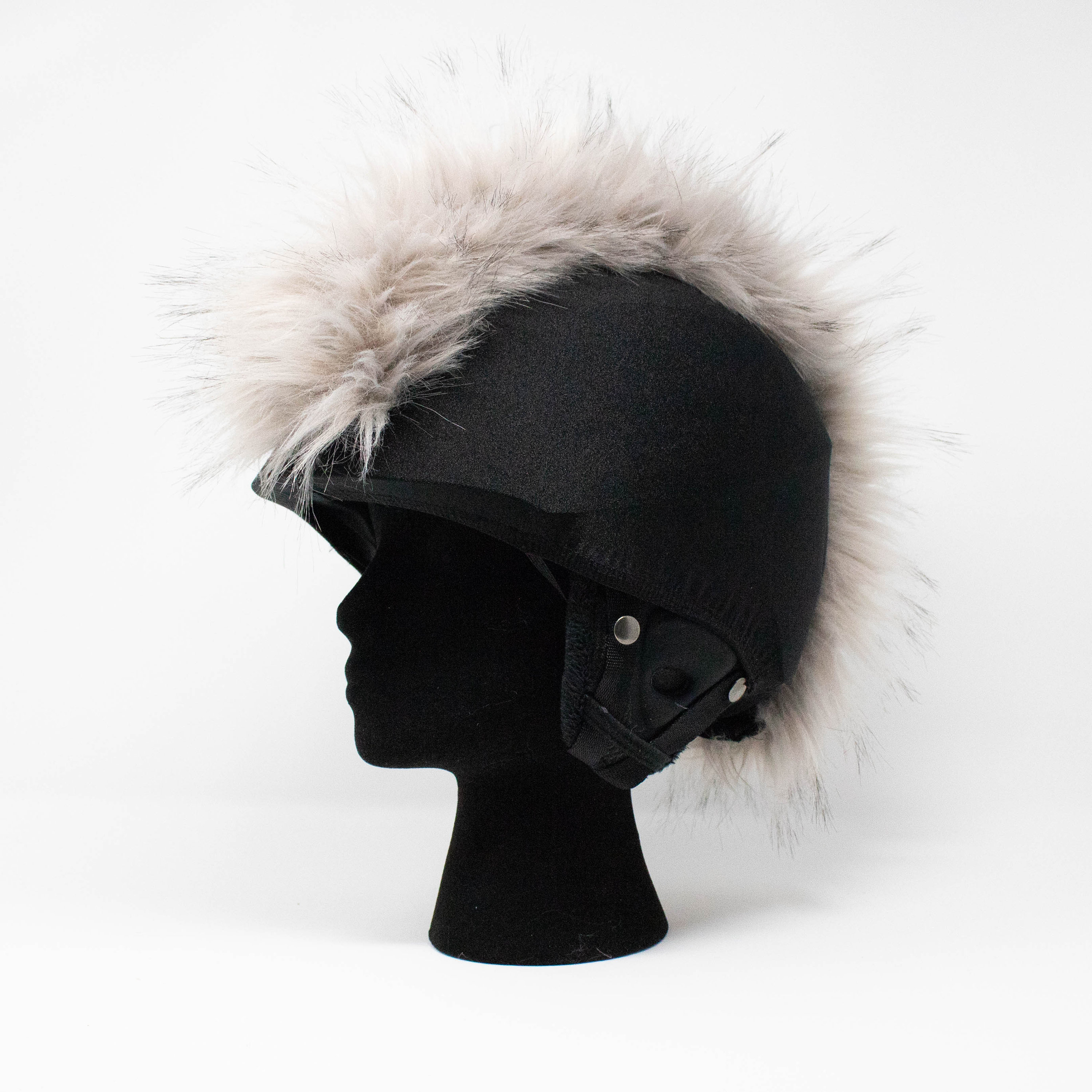 Mohawk- Steel Gray Faux Fur Ski Helmet Cover Burrfur - Etsy