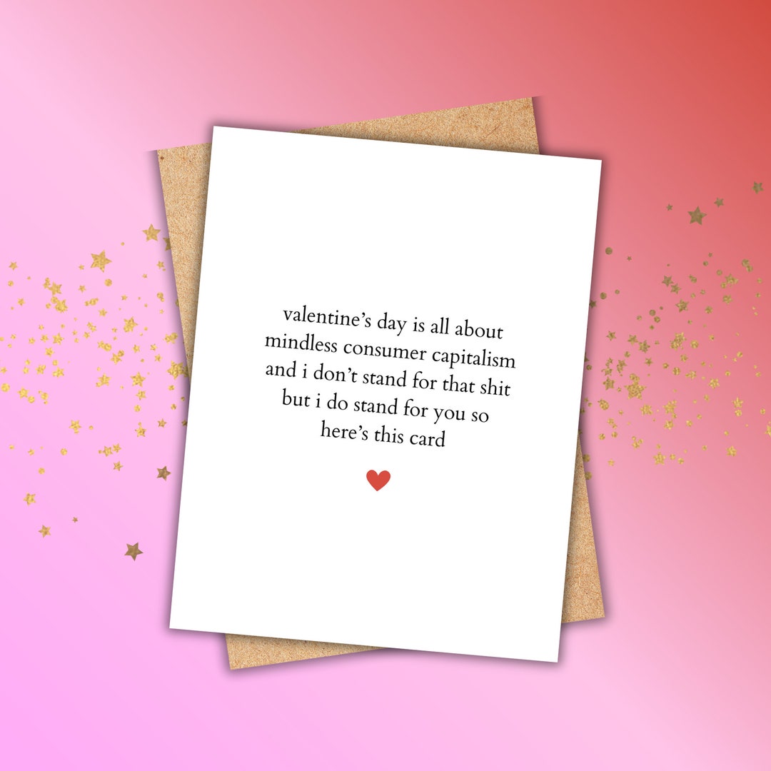 Anti-capitalism Love Card Eco-friendly Valentine's Day - Etsy