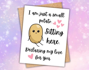 Potato Love Card - Etsy