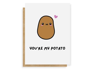 Potato Anniversary Card - Etsy