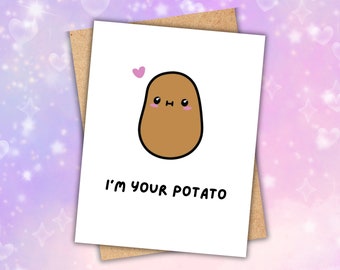 Potato Love Card - Etsy