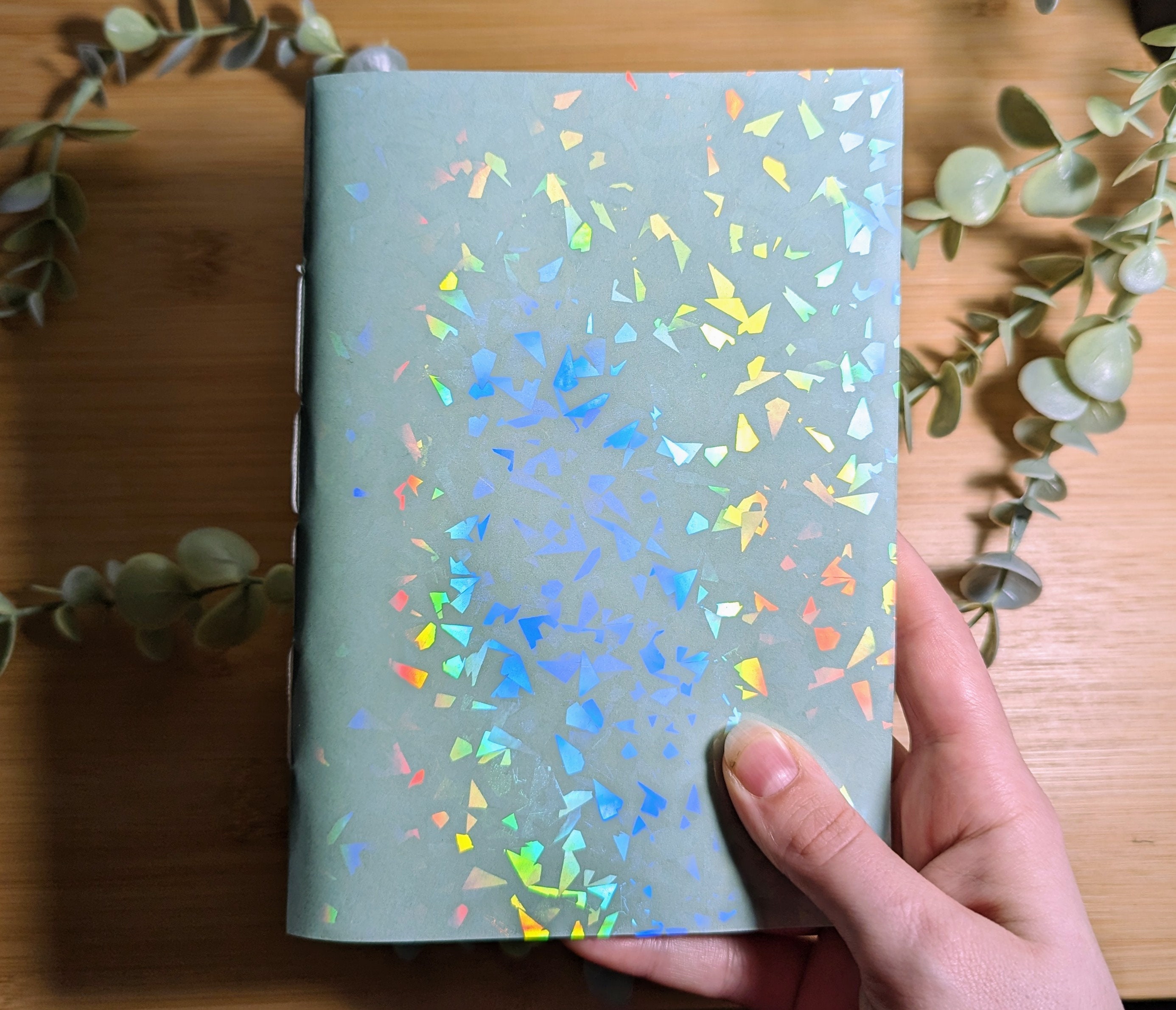 Mini Holographic Notebook, Unlined 30 Day Journal, Made of Recycled ...