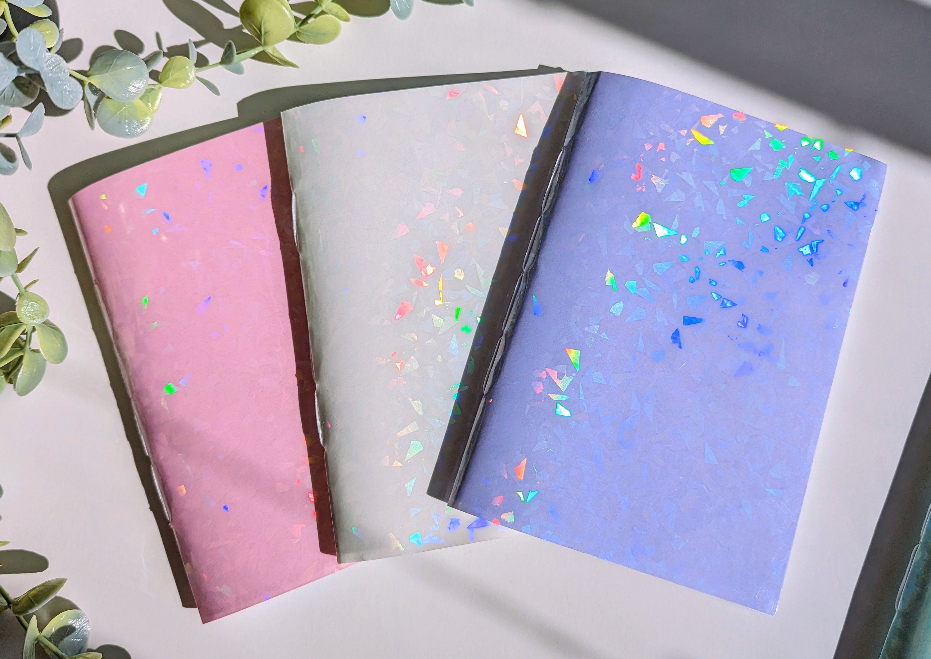 Mini Holographic Notebook, Unlined 30 Day Journal, Made of Recycled ...