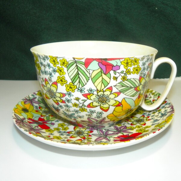 Chintz Tea Cup - Etsy