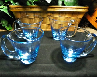 Blue Glass Cups | Etsy