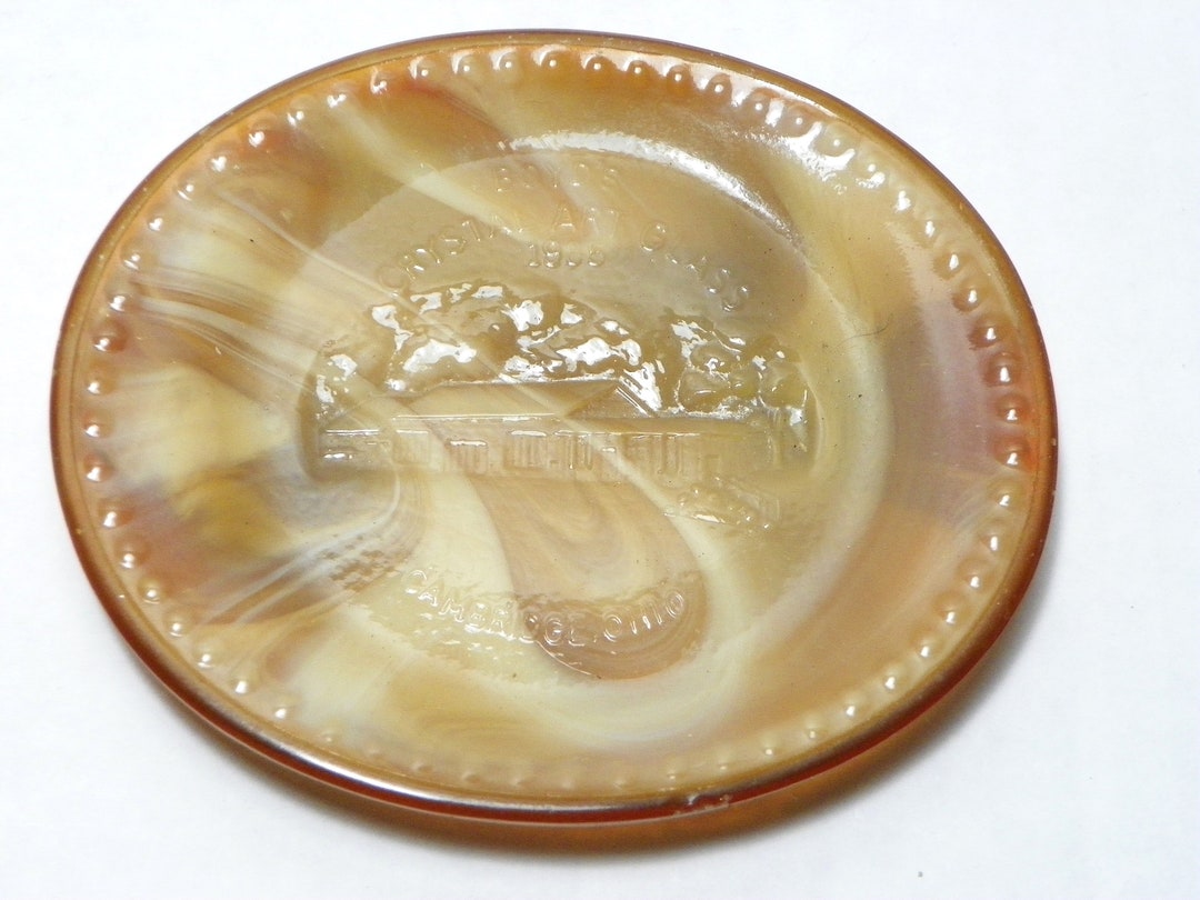 Boyd's Crystal Art Glass 1985 Slag Glass Pin Dish - Cambridge, Ohio - Etsy